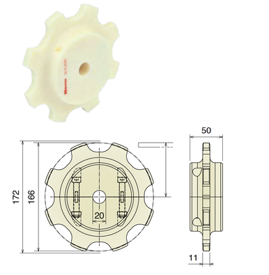 Machined Split Idler Sprocket For Chain CC600, 8T, Ø20 Bore - Arnott ...