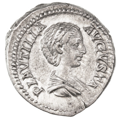 Plautilla Augusta AR Denarius, GVF, 203 C.E. SOLD