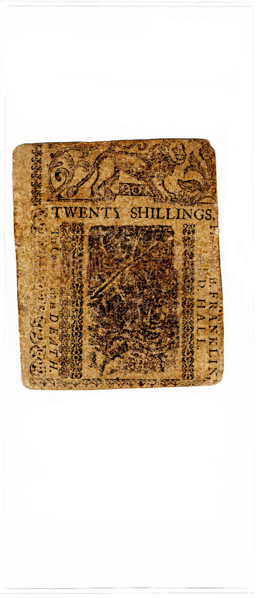 Colonial Note - Delaware Twenty Shillings, May 1st 1758