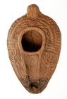 Menorah Late Samaritan Oil Lamp, Intact 6th-7th Century C.E.