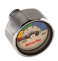 SPG SMALL BUTTON GAUGE 1" FACE (IMPERIAL/BAR) - COJO Diving