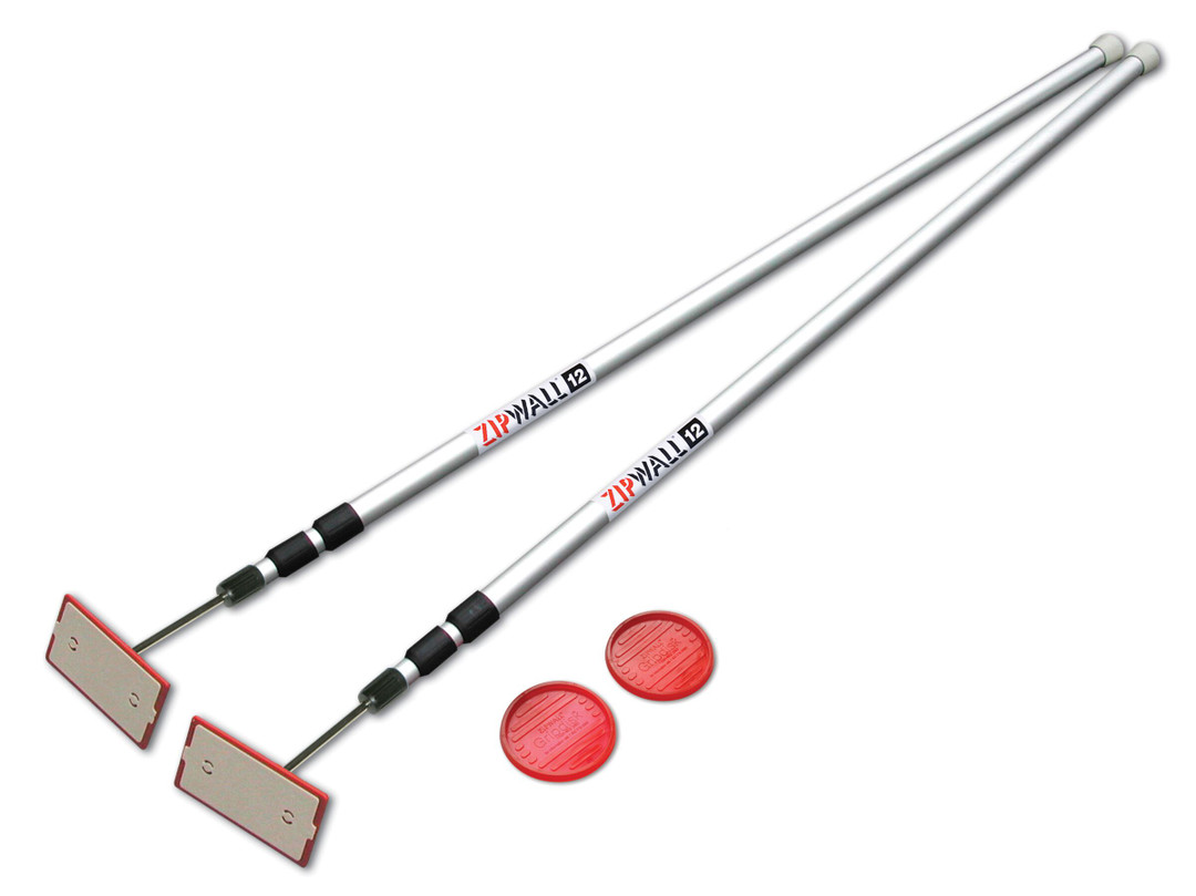 ZipWall - 12' Spring-Loaded Poles, 2 Pack: SLP2 | First Place Supply