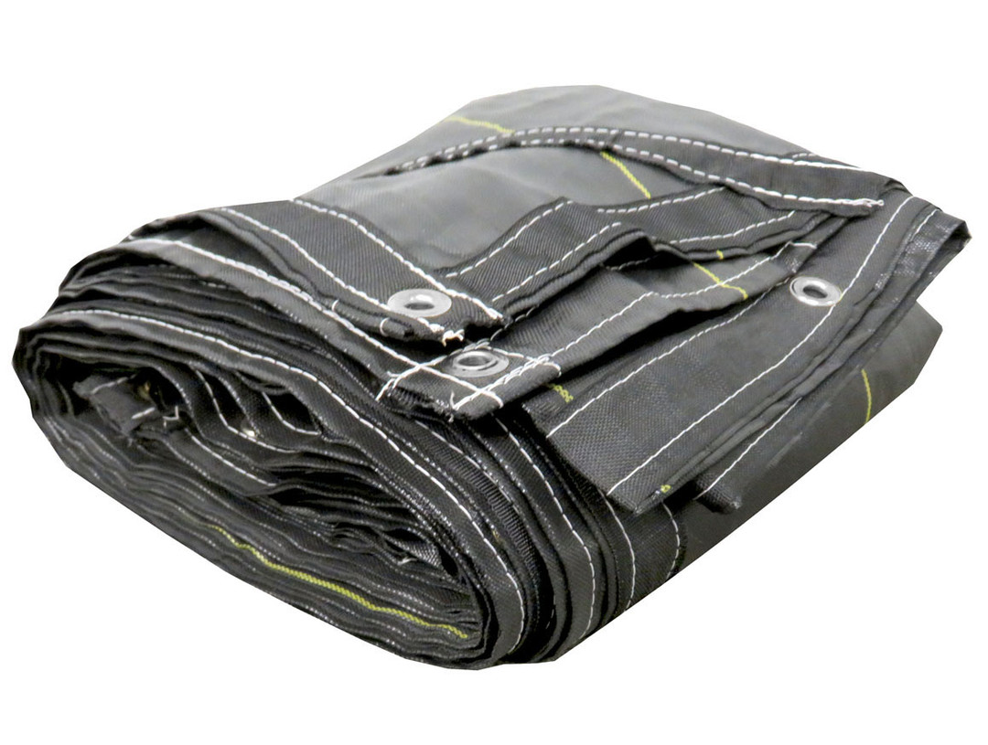 Black 85% Mesh 20' x 40' Containment Screen Tarps | First Place Supply