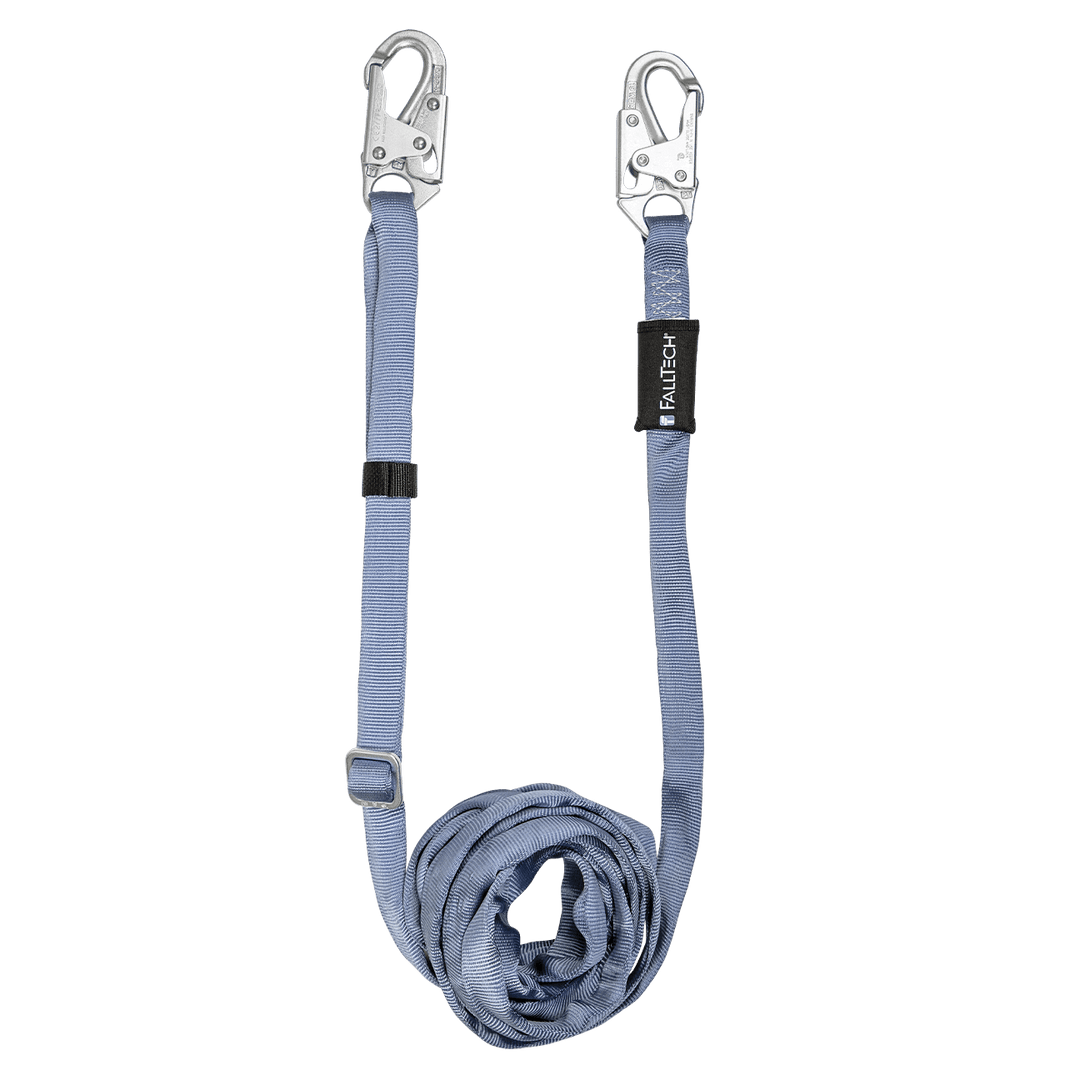 FallTech Adjustable Restraint Lanyard; Web, 11' to 20' with Snap Hooks ...