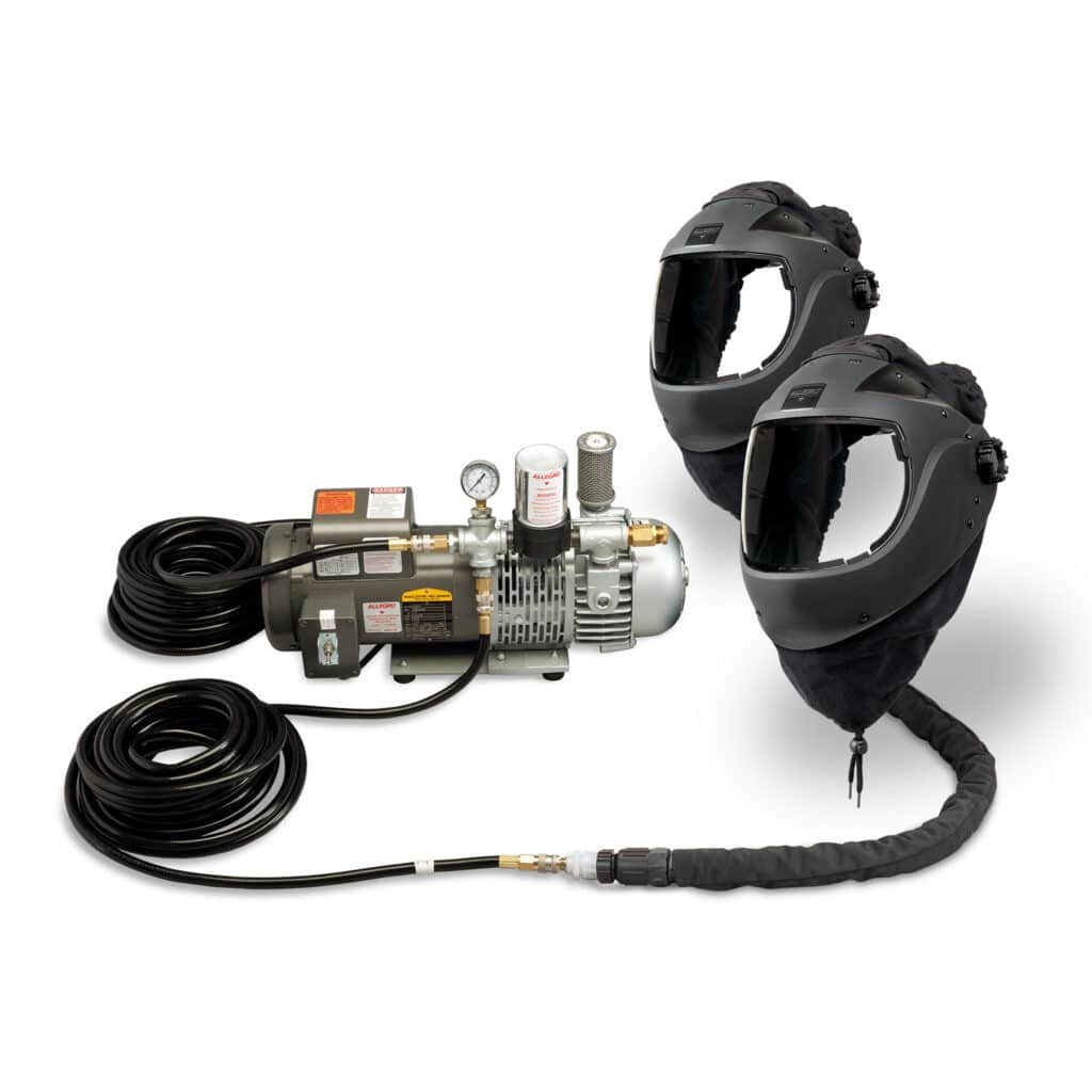 Allegro Two‐Worker EZ Air Flex Grinding Air Shield SAR System with two ...