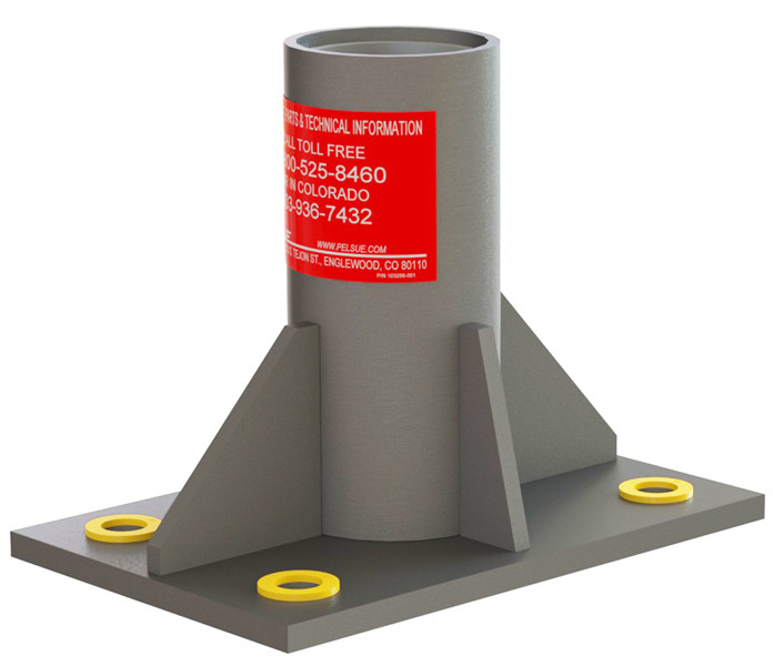 Pelsue Davit Floor Mounted Base Plate/Sleeve: DSS-F1 - First Place Supply