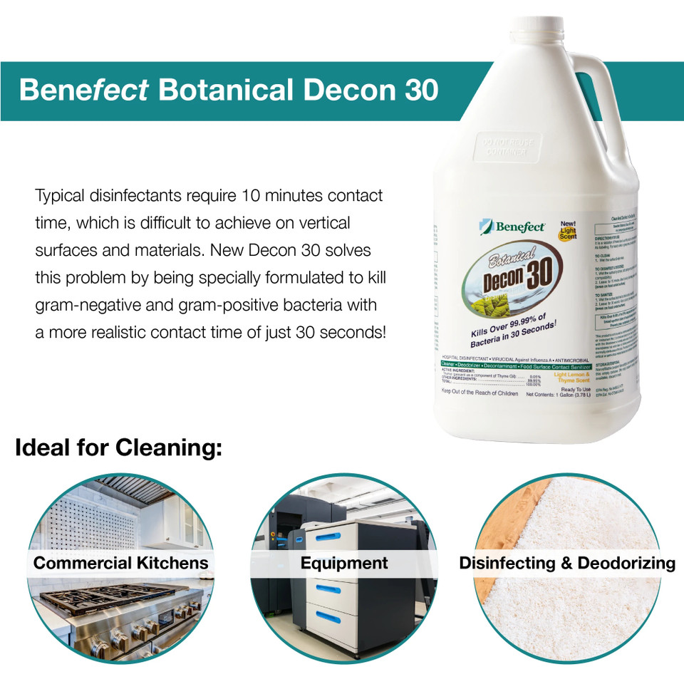 Benefect Decon 30: Botanical Disinfectant for Safe Restoration