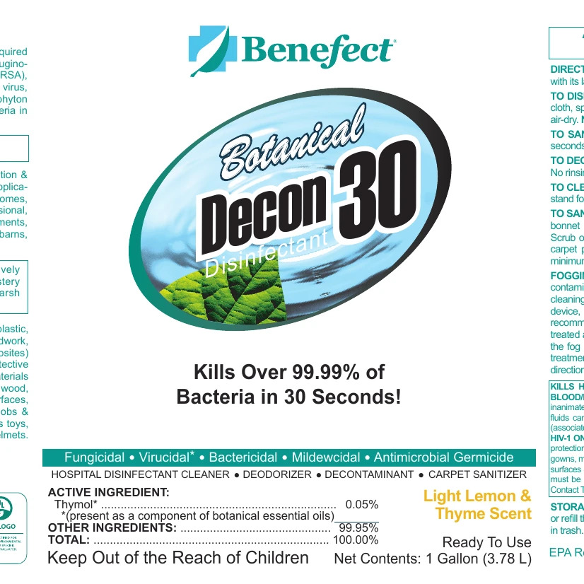 Benefect Decon 30: Botanical Disinfectant for Safe Restoration