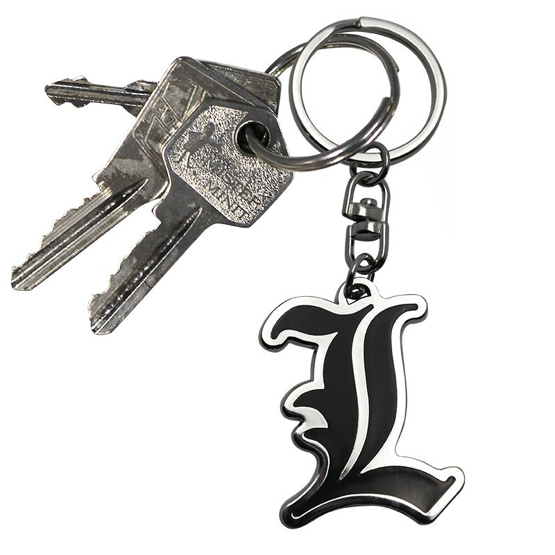 Death Note L Symbol Metal Keyring