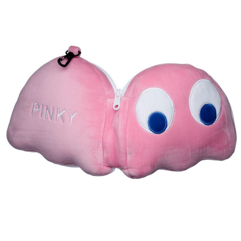 Pac Man Pink Ghost Travel Cushion & Eye Mask