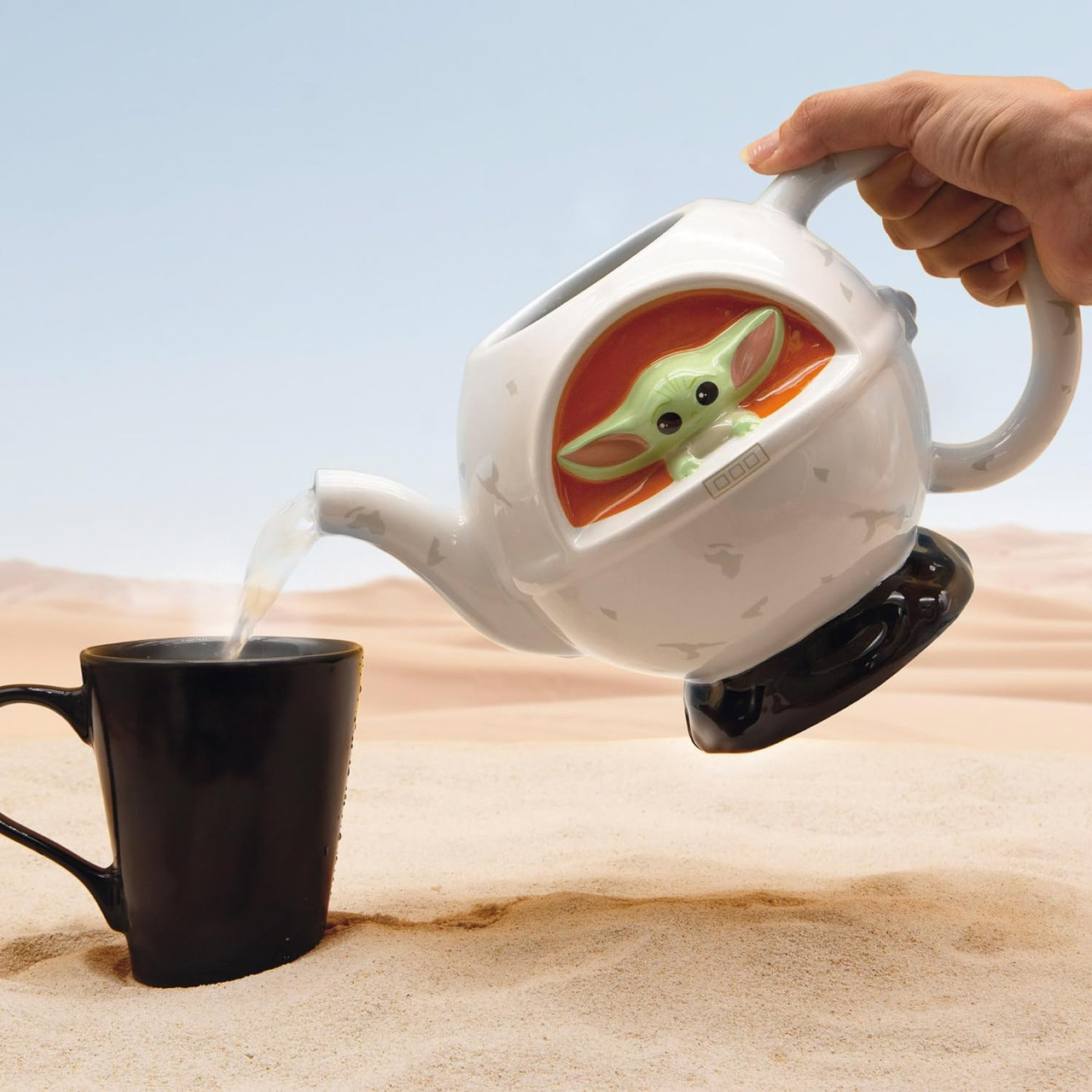Mandalorian Groku Spaceship Teapot