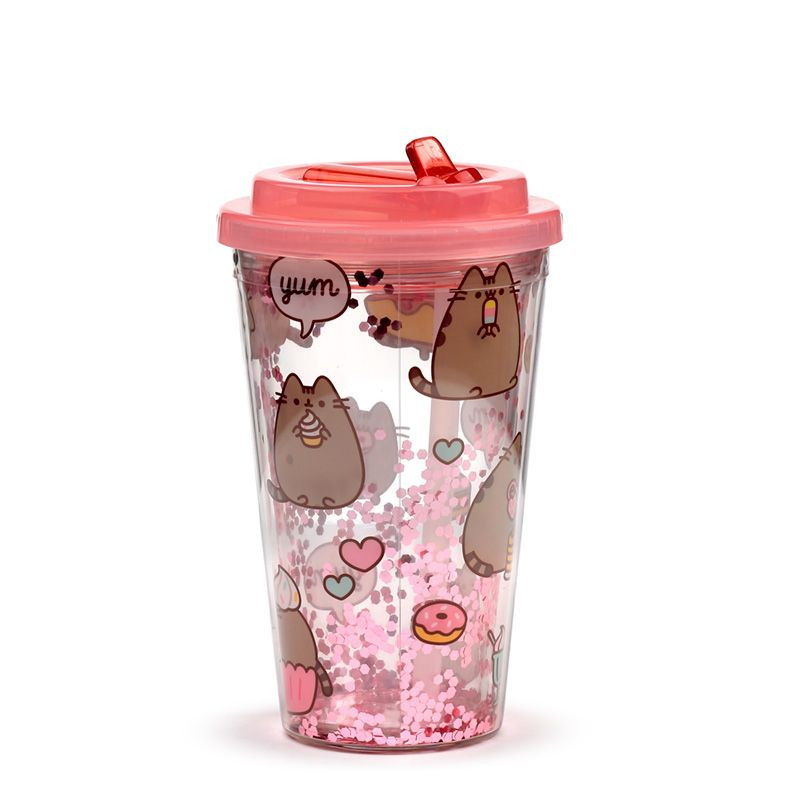 Pusheen Double Walled Cup And Straw