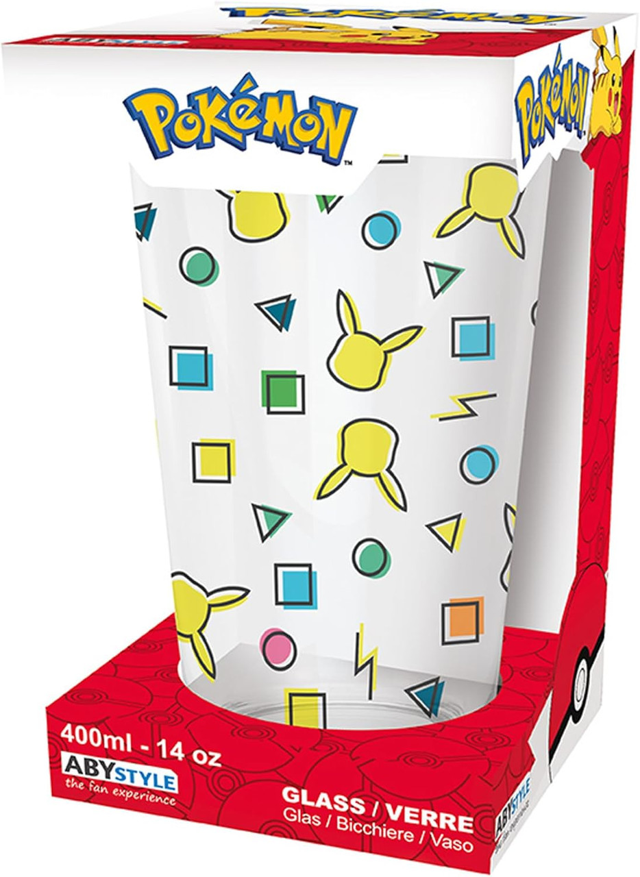 Pokemon Pikachu Pattern Large Drinking Glass