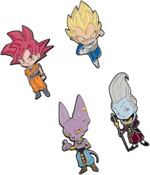 Dragon Ball Z Set of 4 Pin Badges