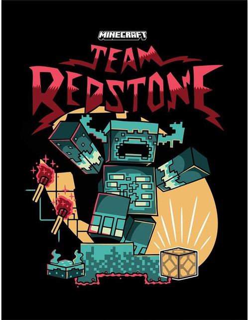 Minecraft Team Redstone Framed Print