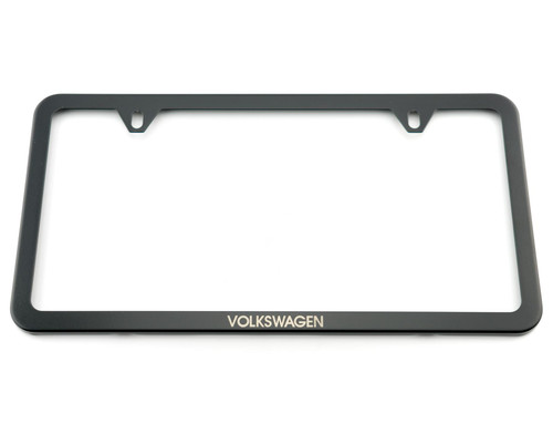 VW Slim Black License Plate Frame - Free Shipping | VW Accessories Shop
