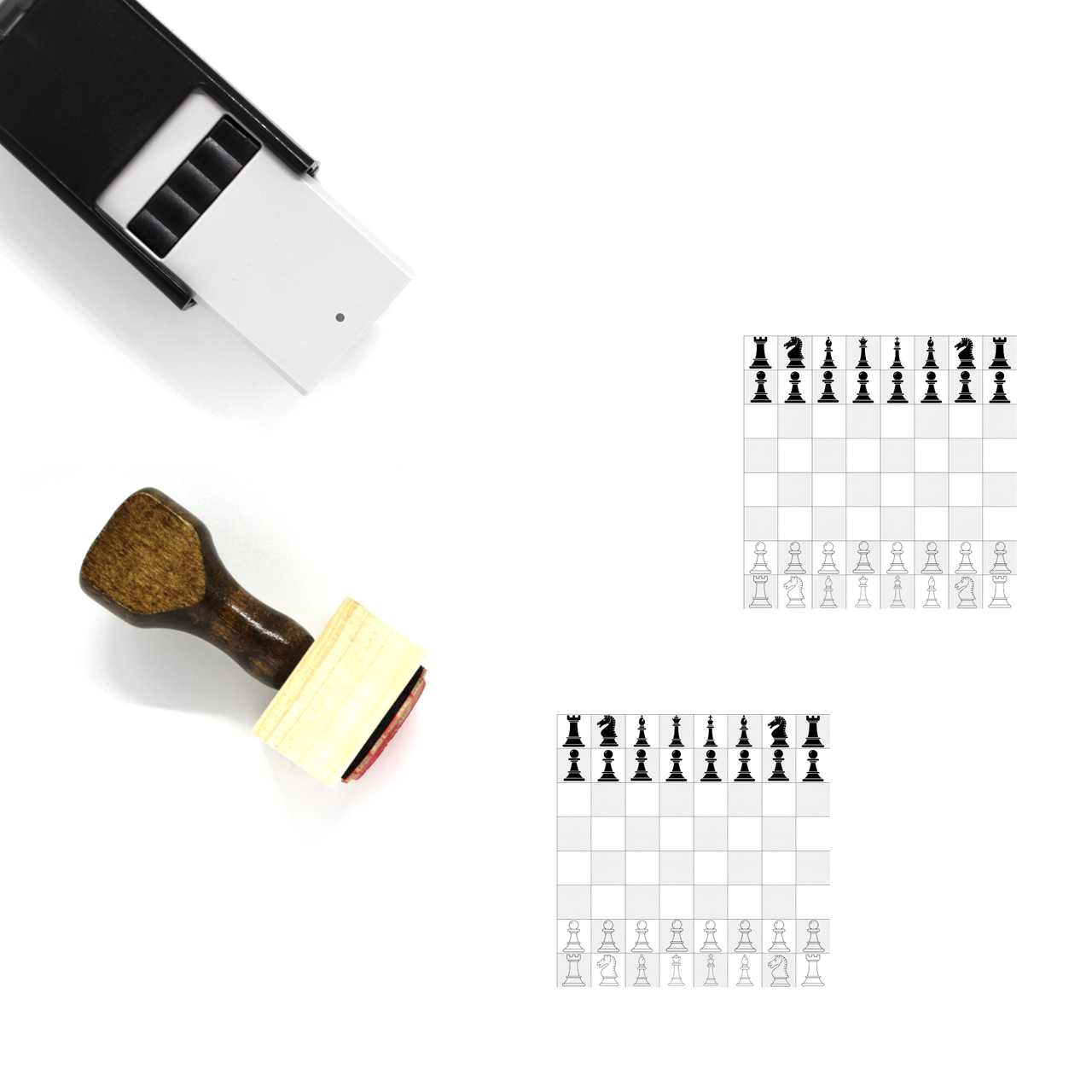 Chess Set Rubber Stamps (Bundle of 13 stamps) - Stampmore