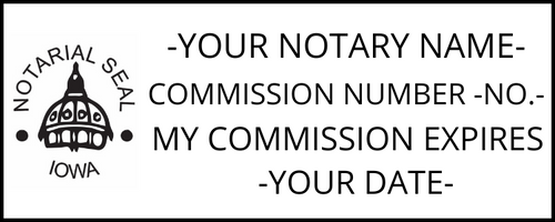 Iowa Notary Rubber Stamp