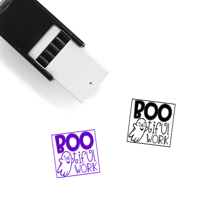 "Bootiful Work" Self-Inking Rubber Stamp for Teachers