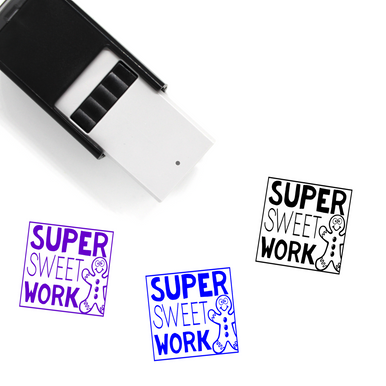 "Super Sweet Work" Self-Inking Rubber Stamp for Teachers