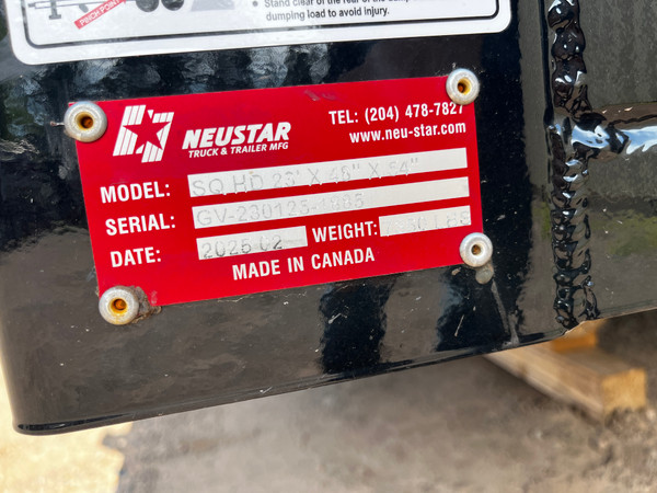23' Hardox 500 Tuf Steel Dump Body with High Lift Tailgate – Hoist ...
