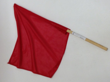 Red Safety Flag w/ Dowel- Mesh - Don Dens Sales Inc