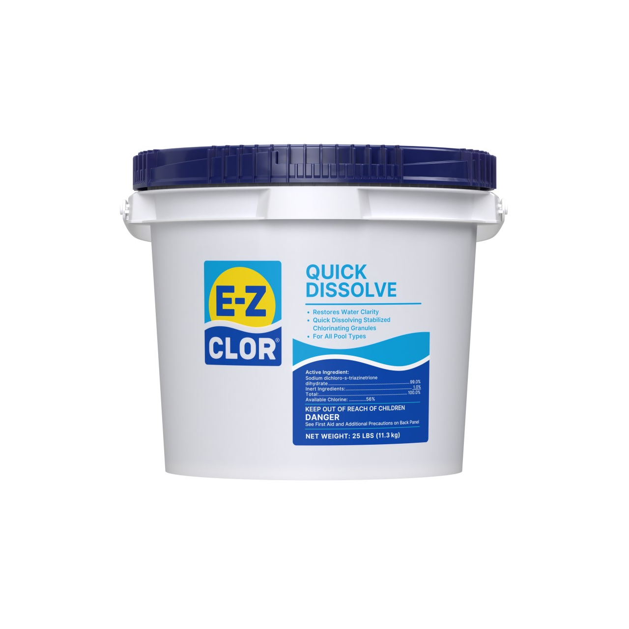 E-Z Clor 25 lb Quick Dissolve Dichlor Sanitizer Pail