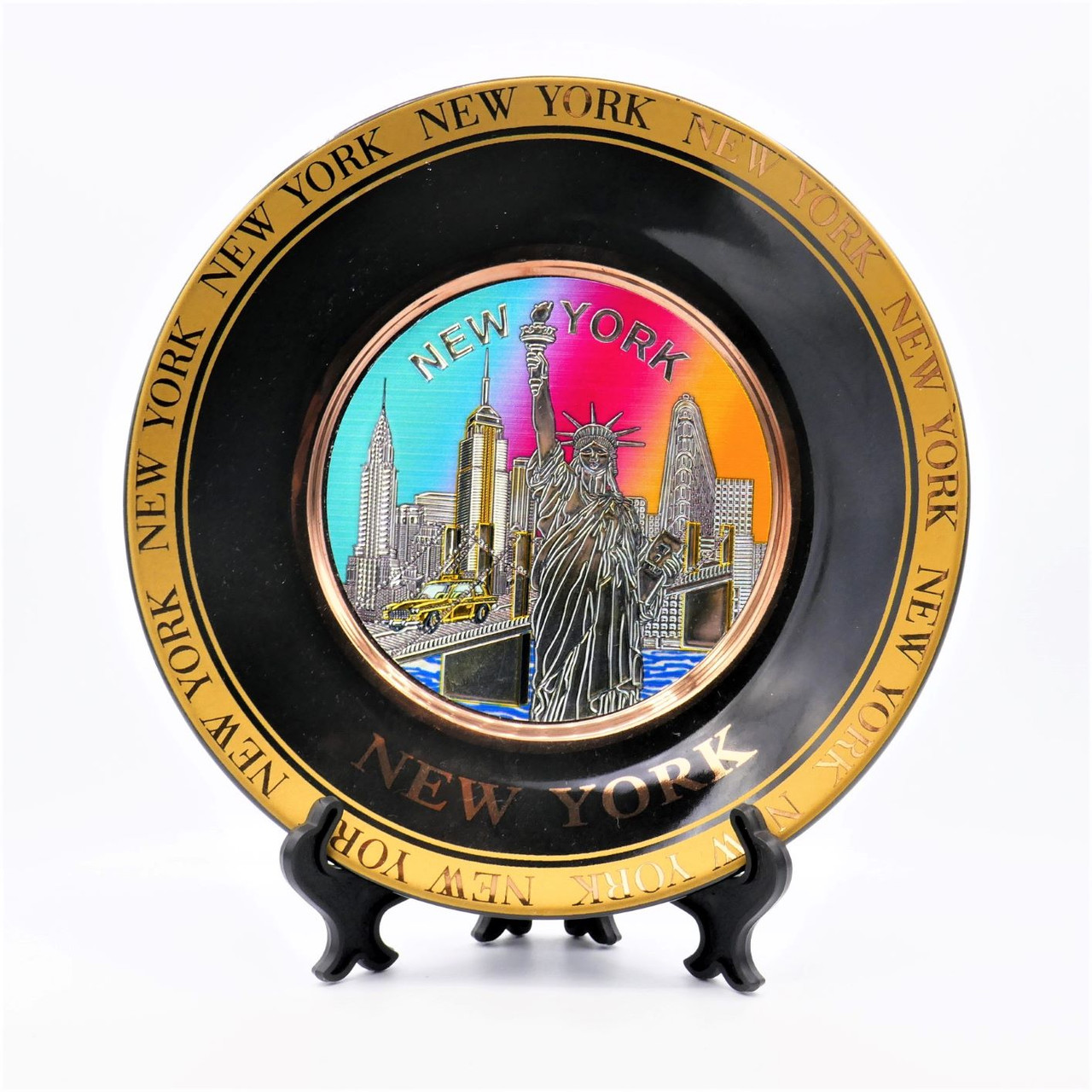 New York Gold Line Plates - NEW YORK GIFTS