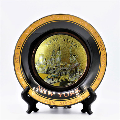 New York Gold Line Plates-1610394318 - NEW YORK GIFTS