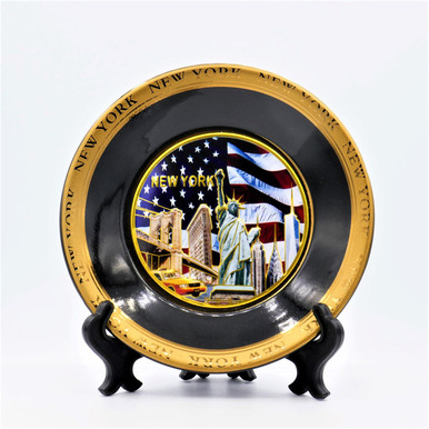New York Gold Line Plates-1610394320 - NEW YORK GIFTS