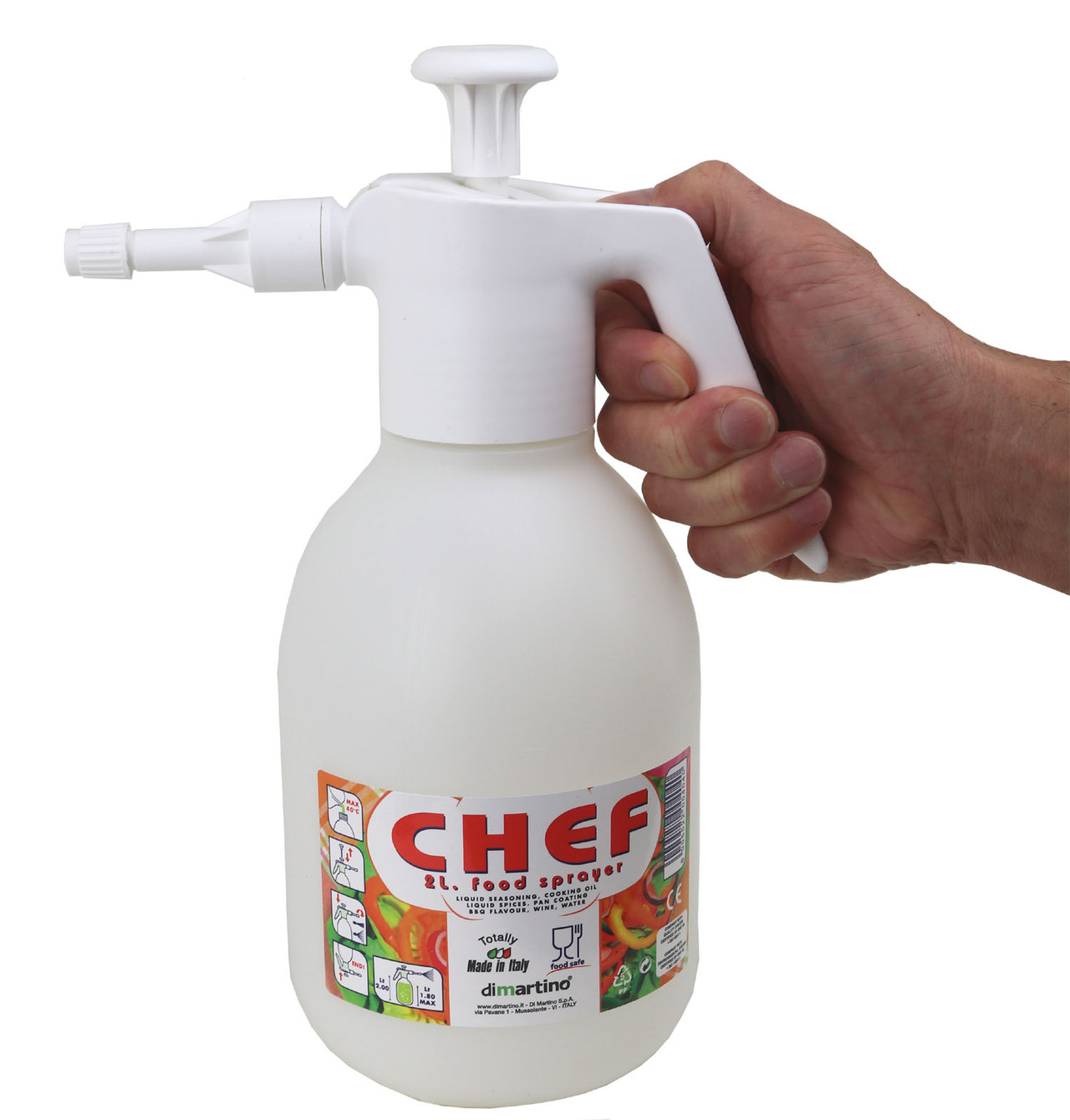 Food Grade Pump Sprayer for Oils, Juices, and BBQ Sauces - CHEF 2L