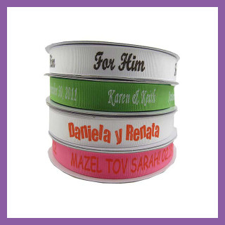 Personalized Ribbon Grosgrain Ribbon Wedding Party Christmas 5/8