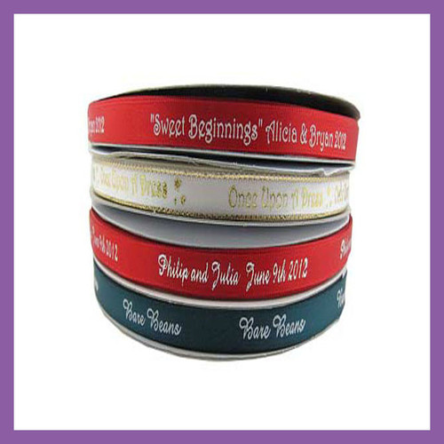 Personalized Ribbon Satin Ribbon Wedding Party Christmas 3/8