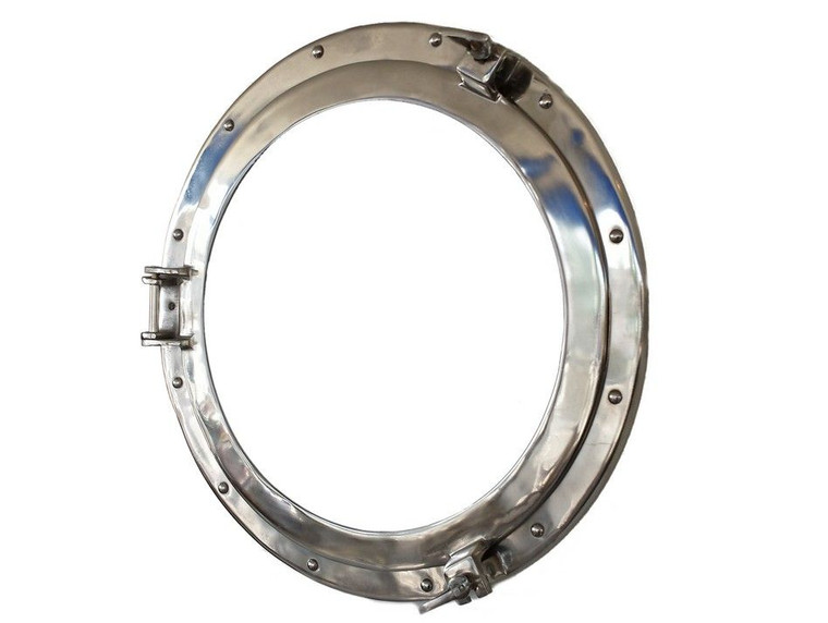 Chrome Decorative Ship Porthole Window 20" - Nautical Decor Unlimited