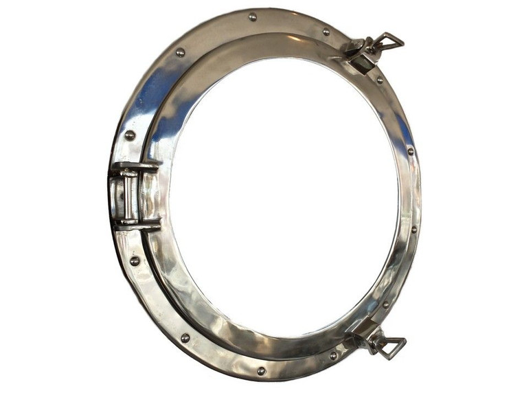 Chrome Decorative Ship Porthole Window 20" - Nautical Decor Unlimited