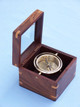Solid Brass Lifeboat Compass w/ Rosewood Box 5" - Nautical Decor Unlimited