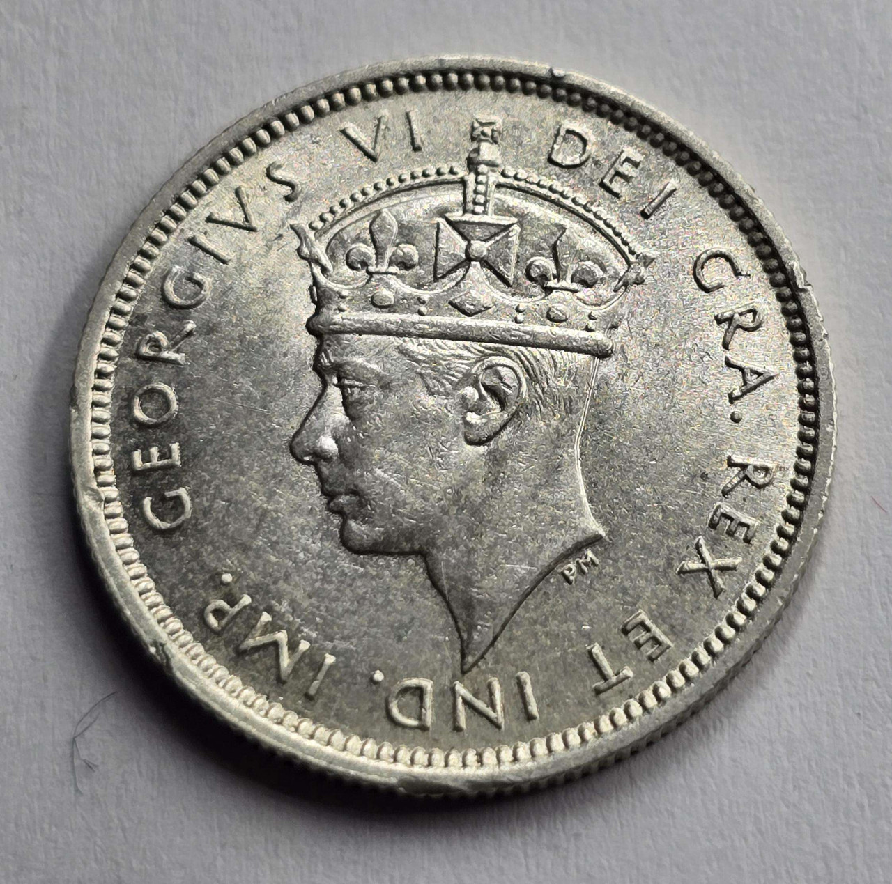 CYPRUS 4.5 SILVER PIASTRE COIN 1938 IN UNC CONDITION