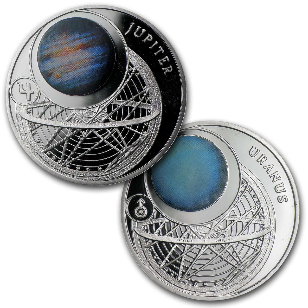 Belarus Solar System Silver Nine 9 Coin Set Proof 2012