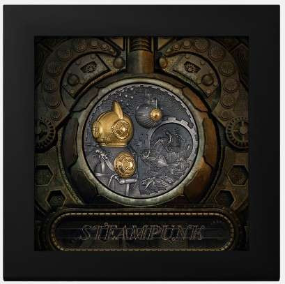 Cook Islands 2022 NAUTILUS Steampunk 3 Oz Silver Coin