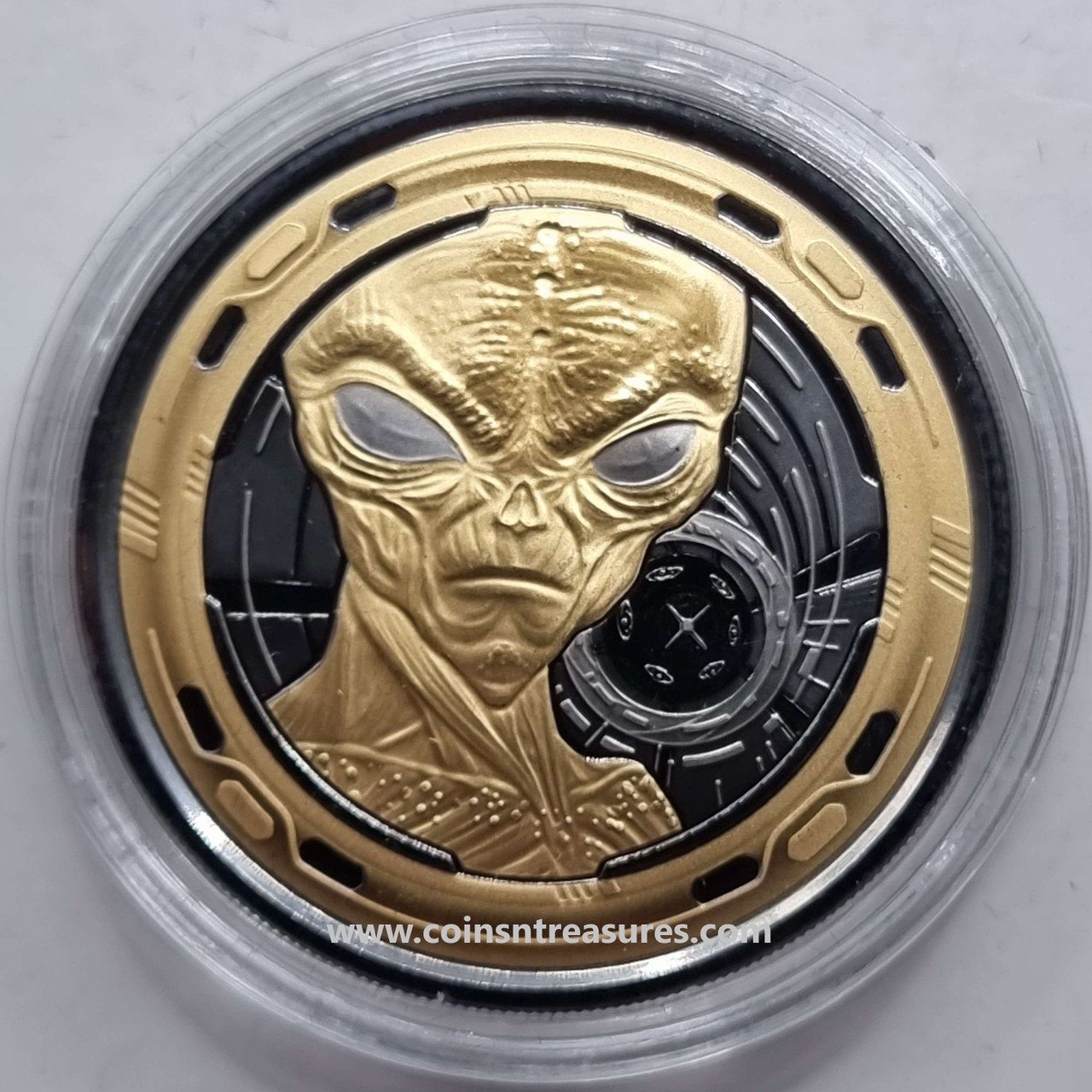 GHANA 2022 ALIEN Gold Black Empire Edition 1 Oz Silver