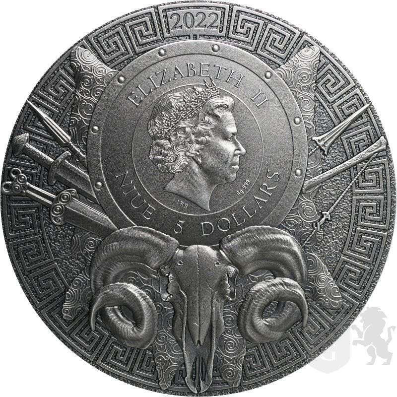 JASON AND CHIRON ARGONAUTS SERIES 2022 2 OZ NIUE SILVER COIN