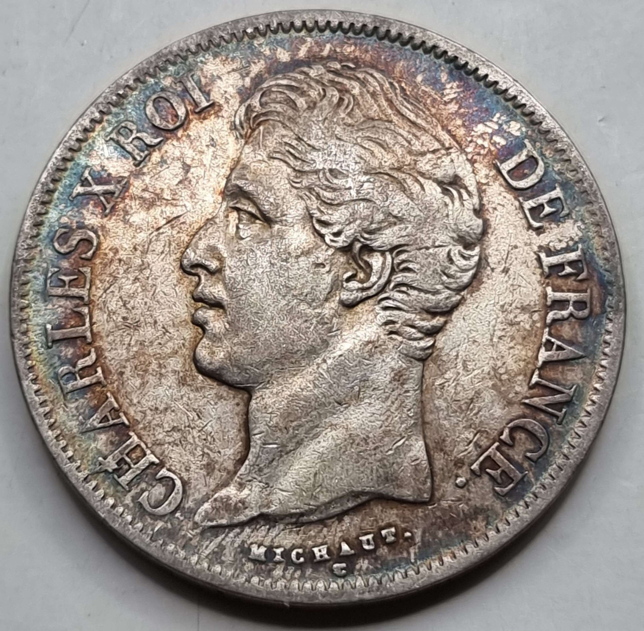France Charles X Silver 5 Francs coin 1828 D RARE