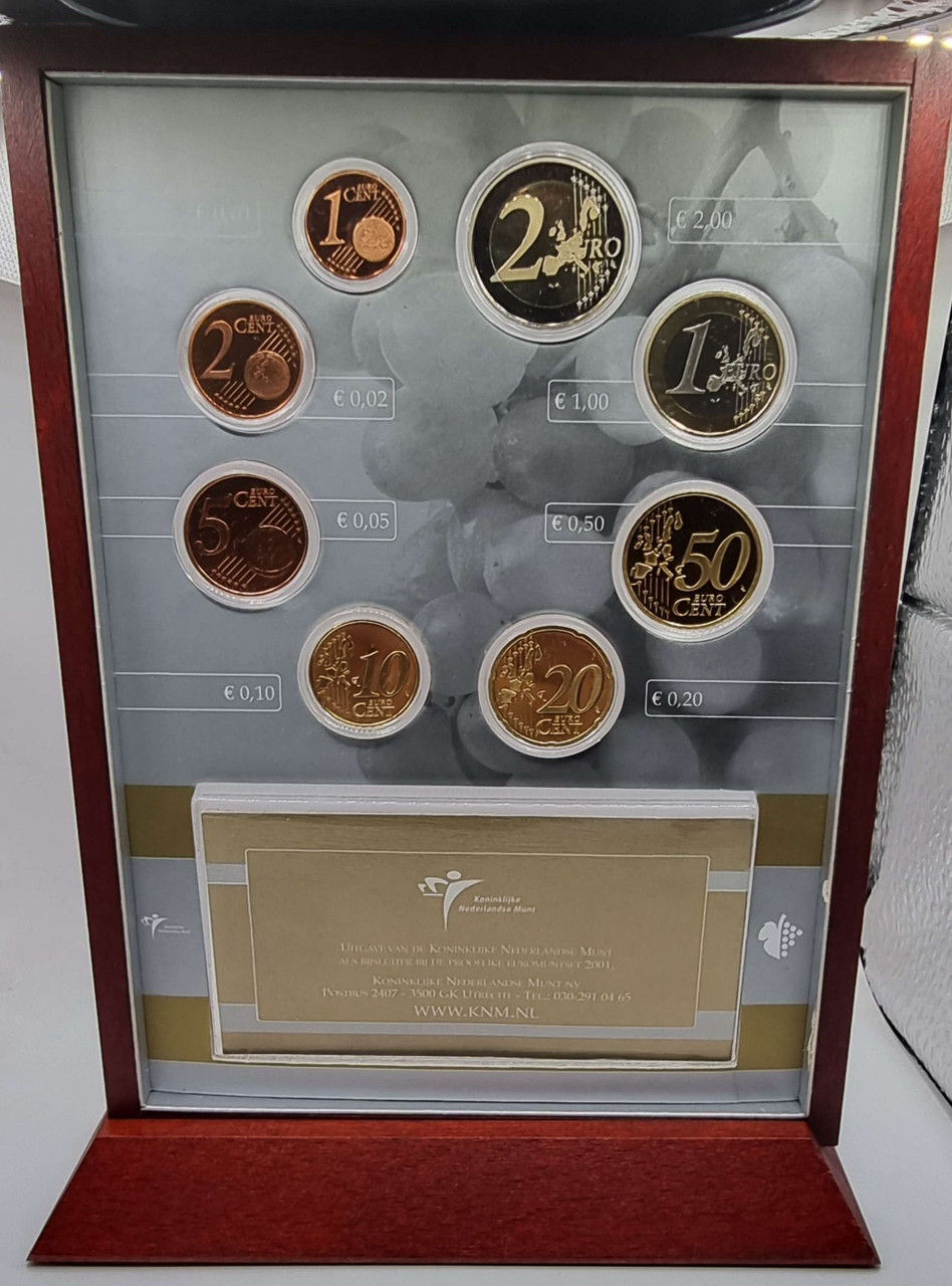NETHERLANDS 2001 2 EURO YEAR PROOF COIN SET