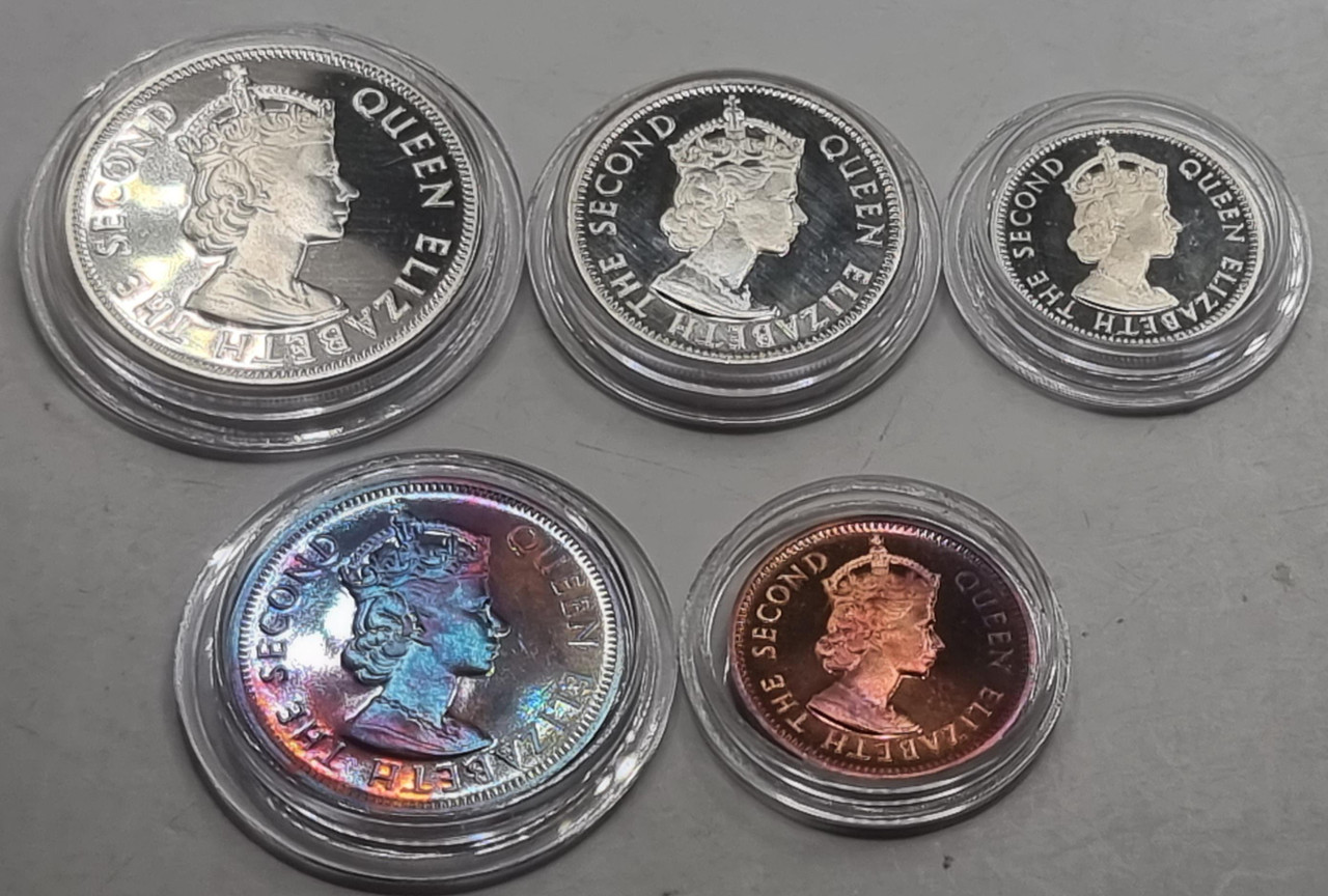 CYPRUS 1955 PROOF SET LAST COINS BRITISH ADMINISTRATION RARE
