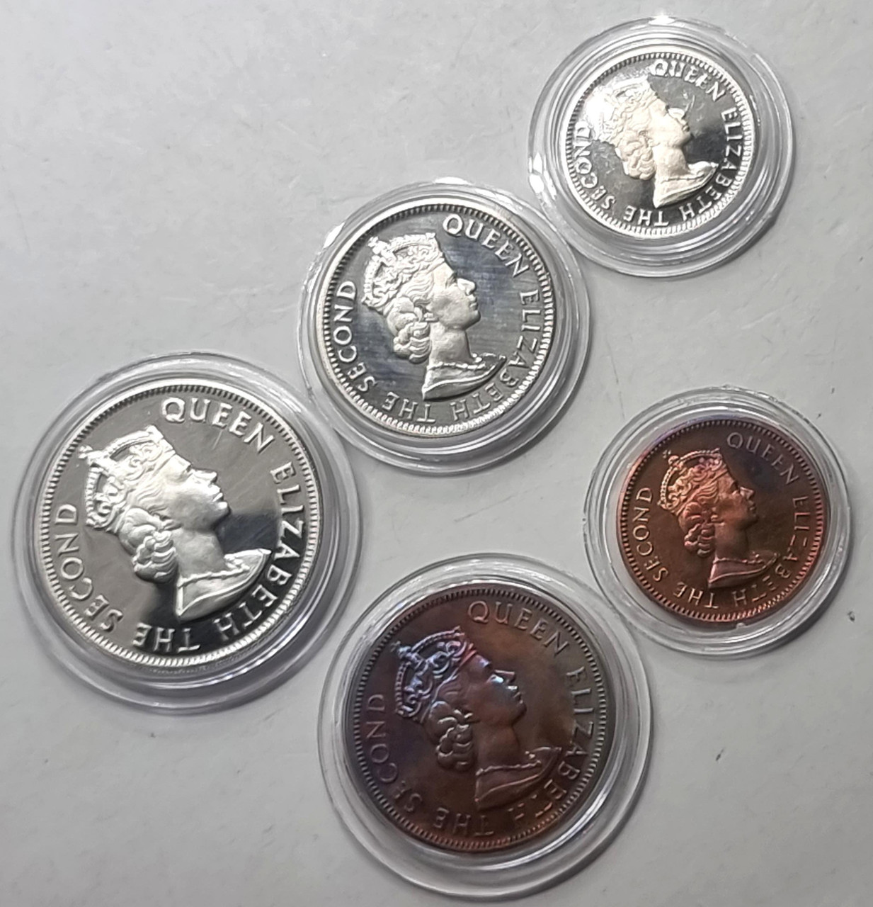 CYPRUS 1955 PROOF SET LAST COINS BRITISH ADMINISTRATION RARE