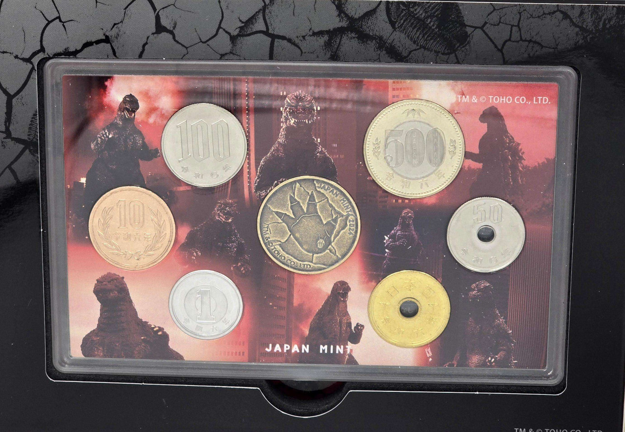 Japan 2024 Godzilla 70th Anniversary BU Coin & Medal Set