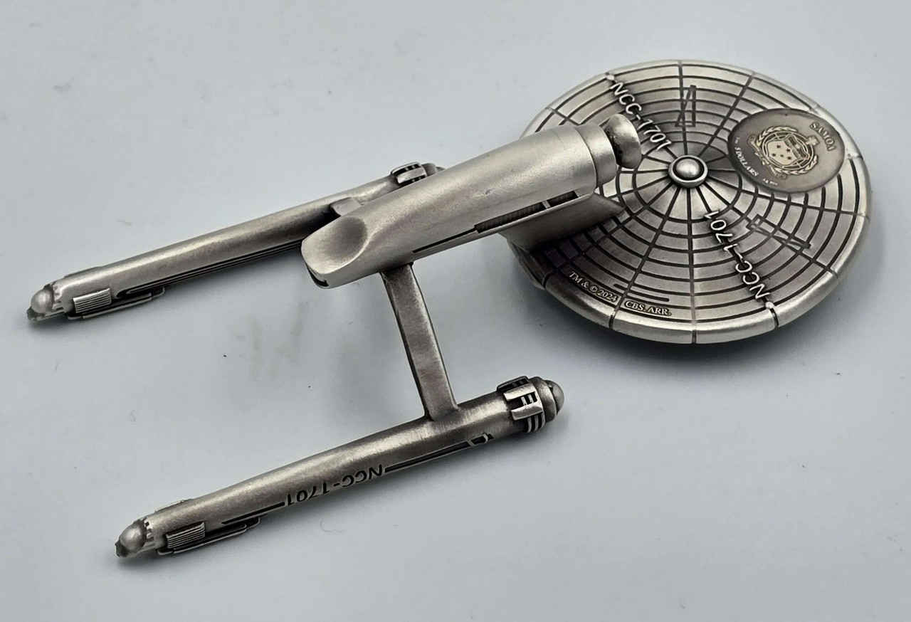 STAR TREK USS ENTERPRISE NCC 1701 3 Oz Silver Coin 2024
