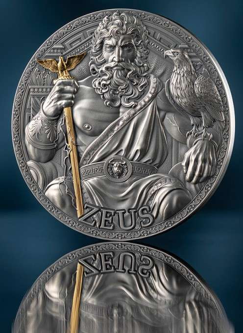 ZEUS Great Greek Mythology 3 Oz Silver Coin Cameroon 2025
