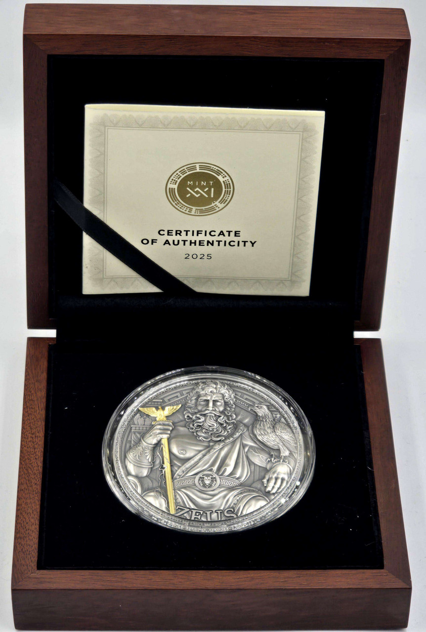 ZEUS Great Greek Mythology 3 Oz Silver Coin Cameroon 2025