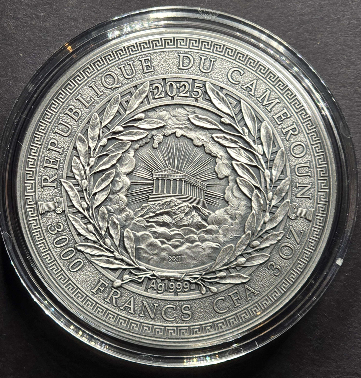 ZEUS Great Greek Mythology 3 Oz Silver Coin Cameroon 2025